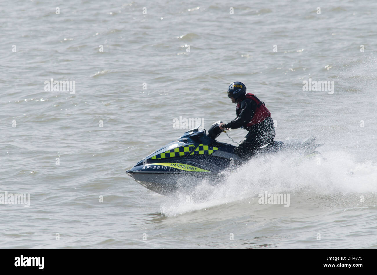 police marine unit out at sea going to help someone in danger UK Stock ...