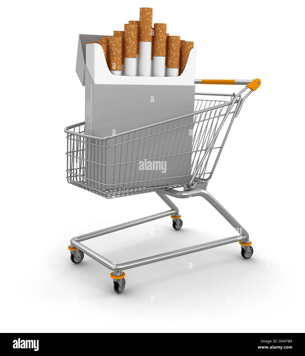 Shopping Cart and Cigarette Pack (clipping path included Stock Photo ...