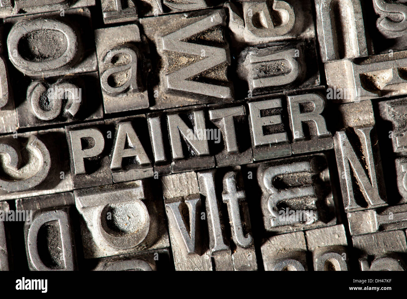 Old Lead Letters Forming The Word PAINTER Stock Photo Alamy old-lead-letters-forming-the-word-painter-stock-photo-alamy