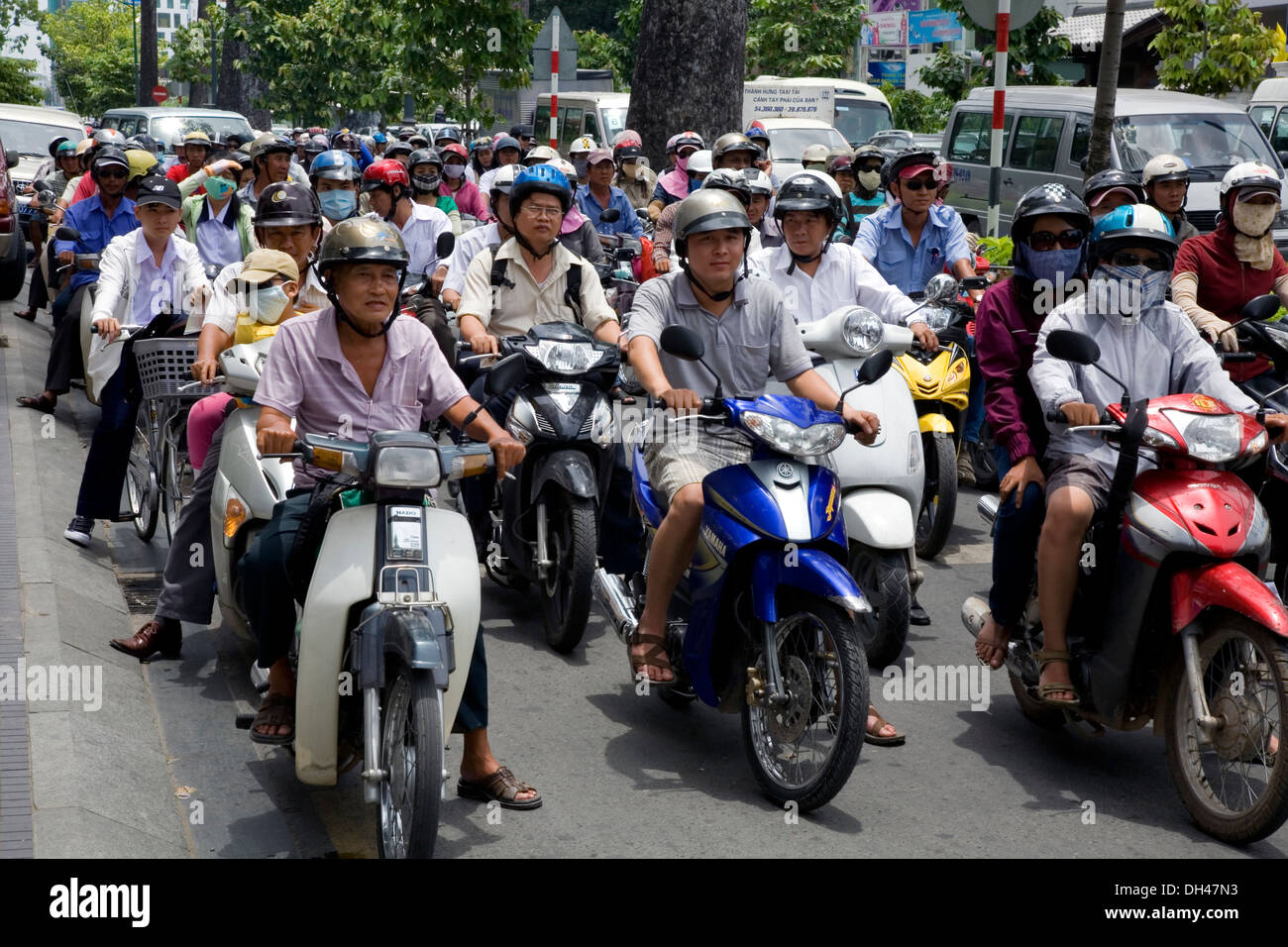 motorbikes traffic. Saigon or Ho Chi Minh City, Vietnam, Asia Stock ...