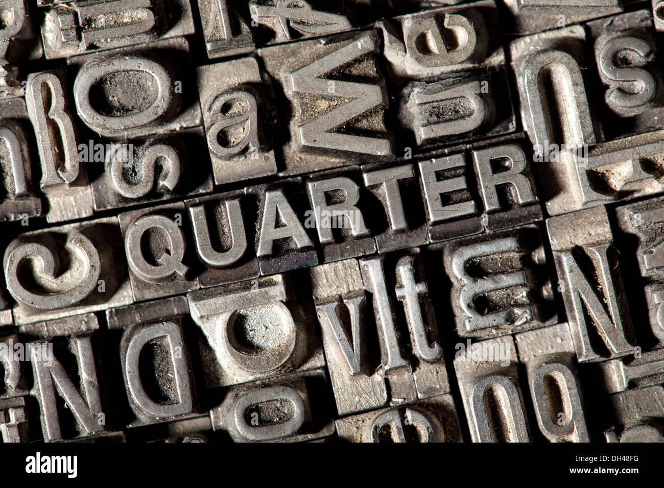 Quarter of letters hi-res stock photography and images - Alamy