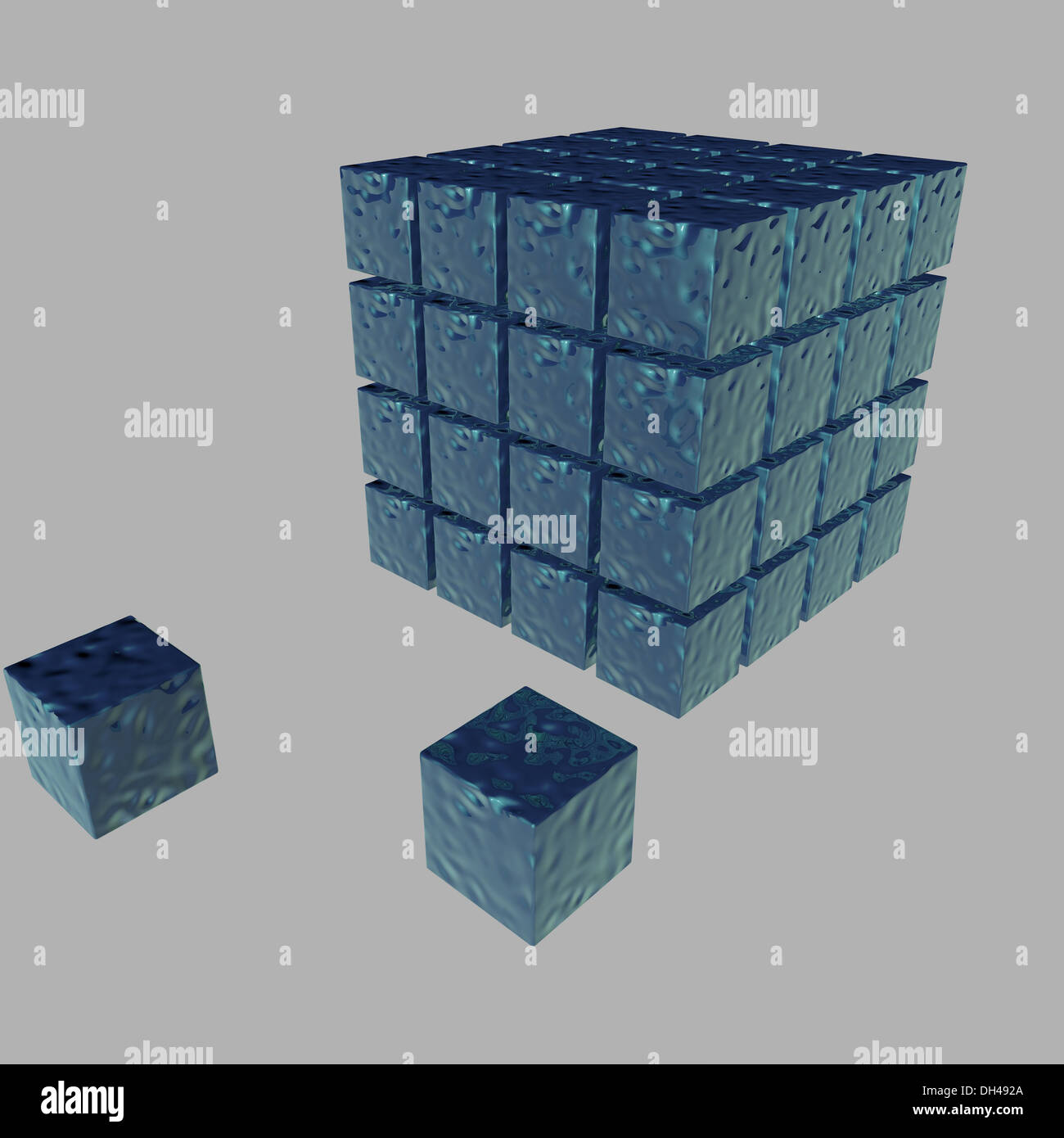 Puzzle cube isolated on white background Stock Photo - Alamy