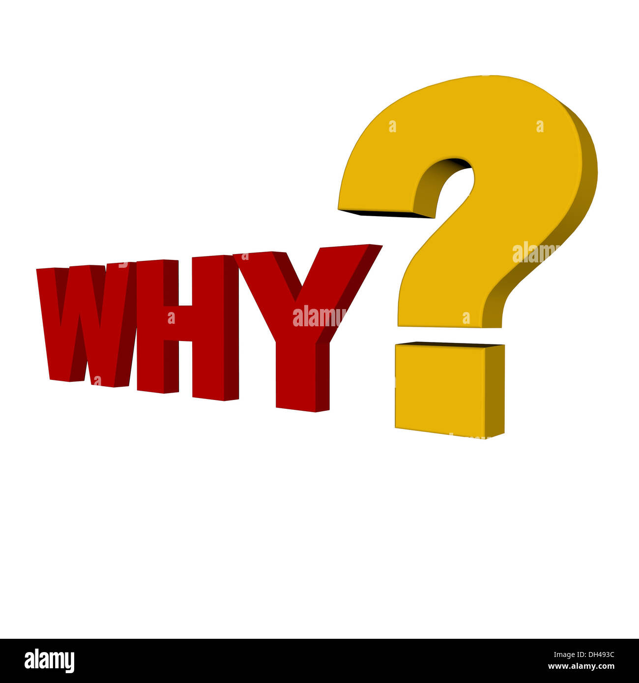Why ,isolated on white background Stock Photo - Alamy