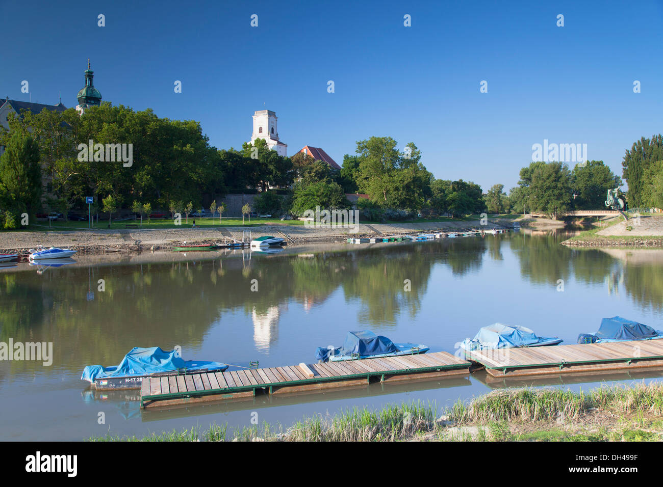 Bishop's Palace and Raba River, Gyor, Western Transdanubia, Hungary ...