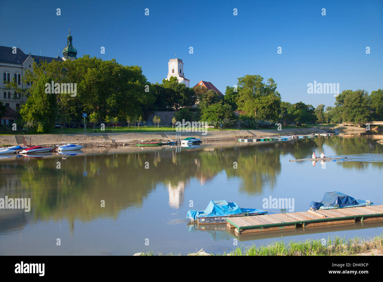 Bishop's Palace and Raba River, Gyor, Western Transdanubia, Hungary ...