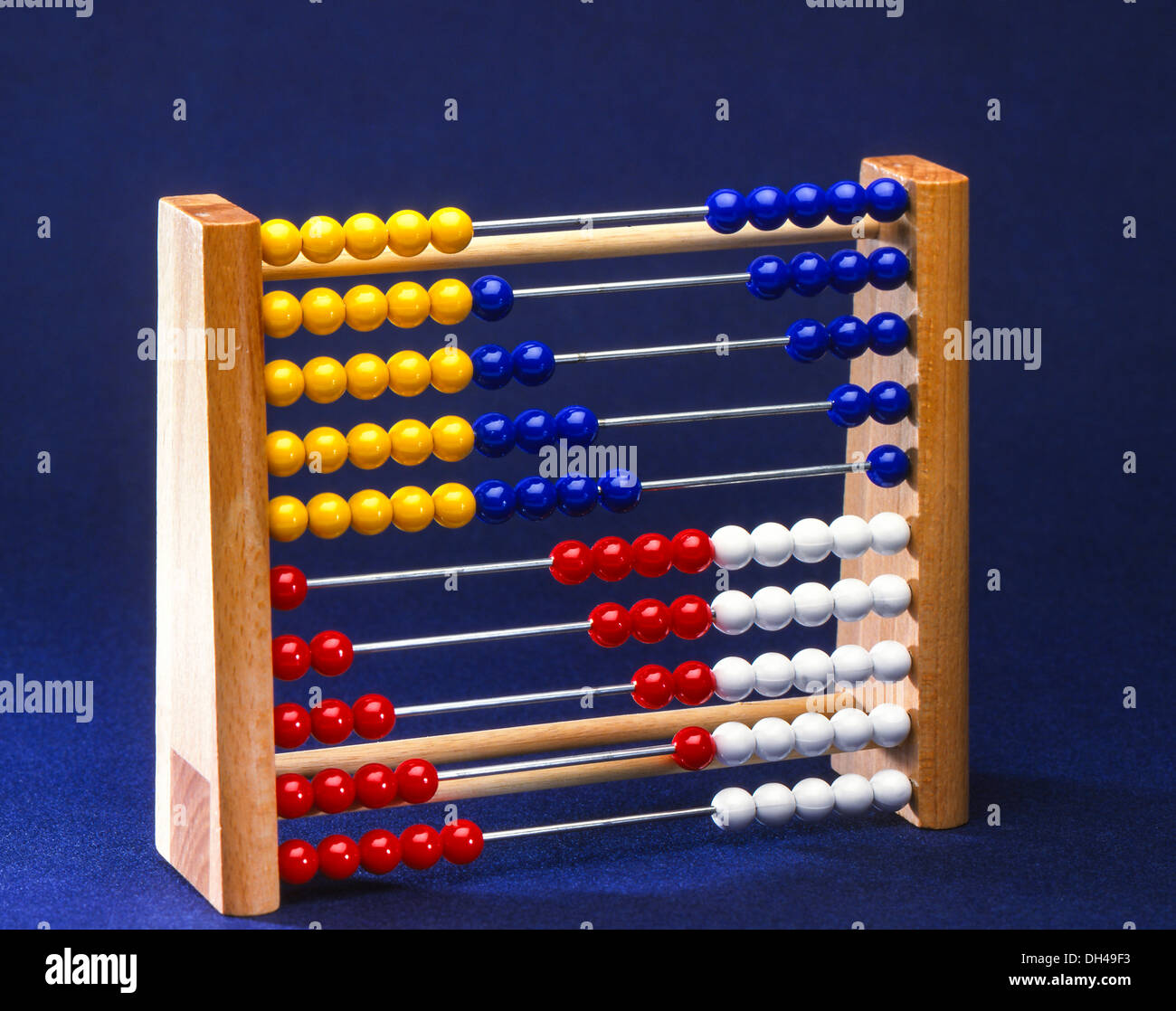 Slide rule, abacus with colorful balls Stock Photo - Alamy