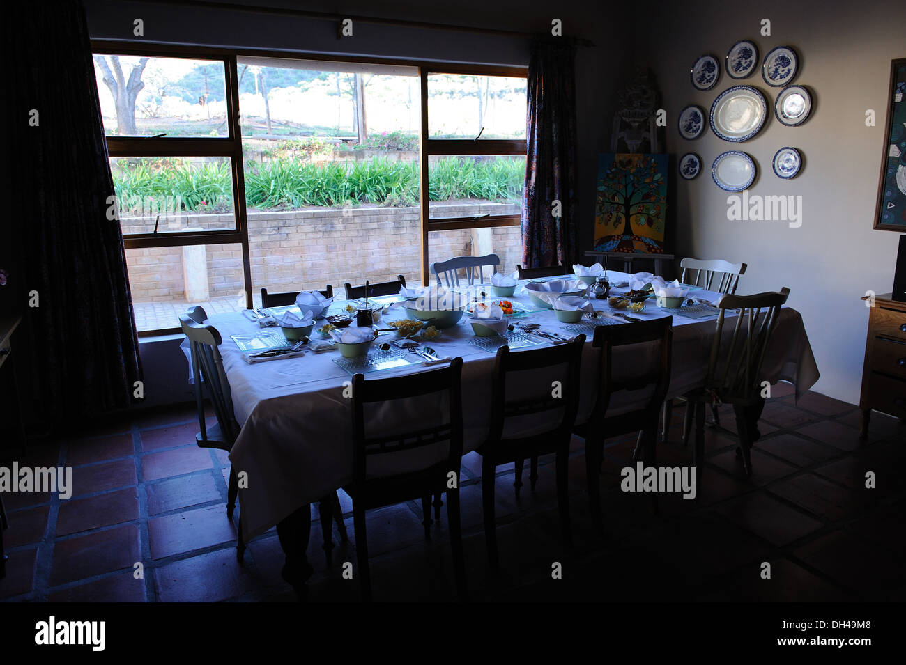dining room , south africa , no release , only for editorial use Stock ...