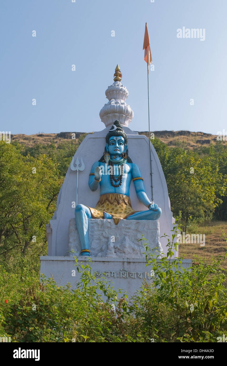 Temple with idol of lord shiva Bhorgiri Maharashtra India Asia Nov2011 ...