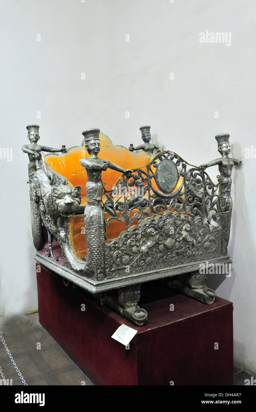 silver howdah for elephant junagadh museum gujarat india Asia Stock ...