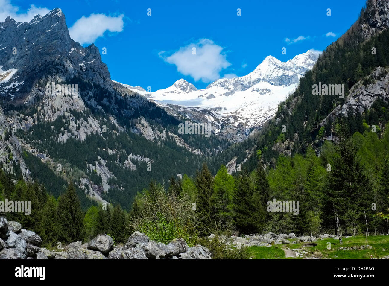 Mountain landscape from Val di Mello, Val Masino, Italy Stock Photo - Alamy