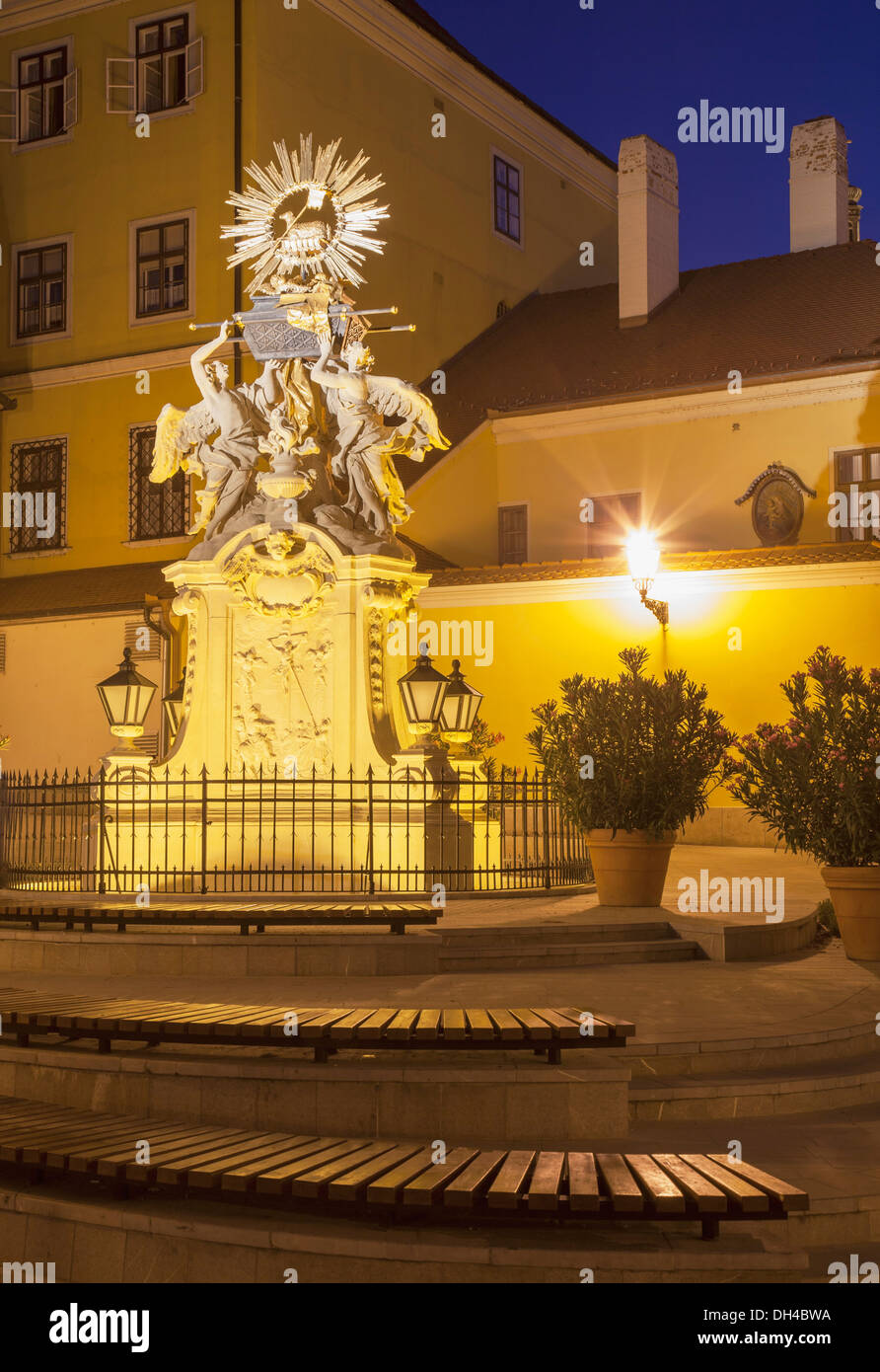 Ark of the Covenant at dusk, Gyor, Western Transdanubia, Hungary Stock ...