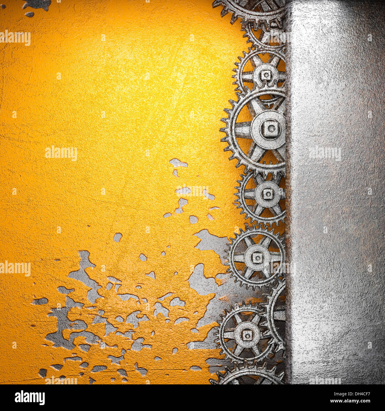 gear wheels on steel background Stock Photo - Alamy