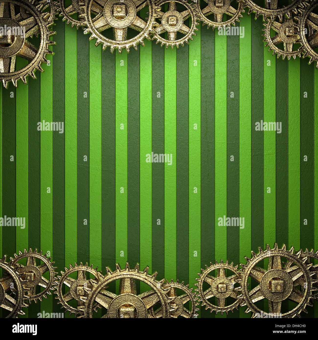 gear wheels on green background Stock Photo - Alamy