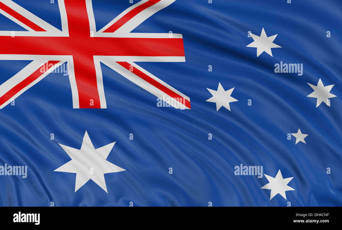 3D Australian flag (clipping path included Stock Photo - Alamy