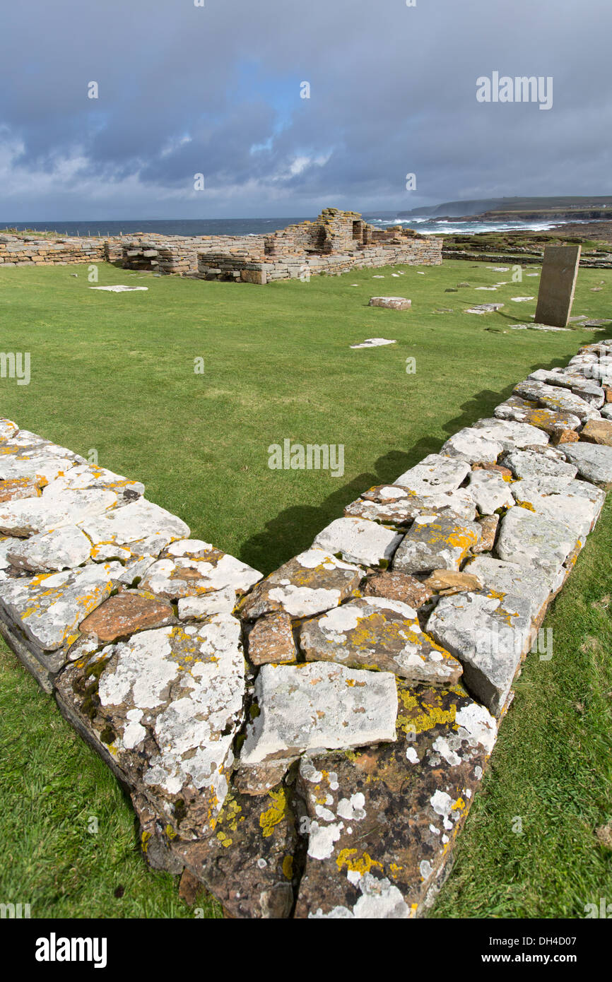 Islands of Orkney, Scotland. Picturesque view of the Burgh of Birsay ...