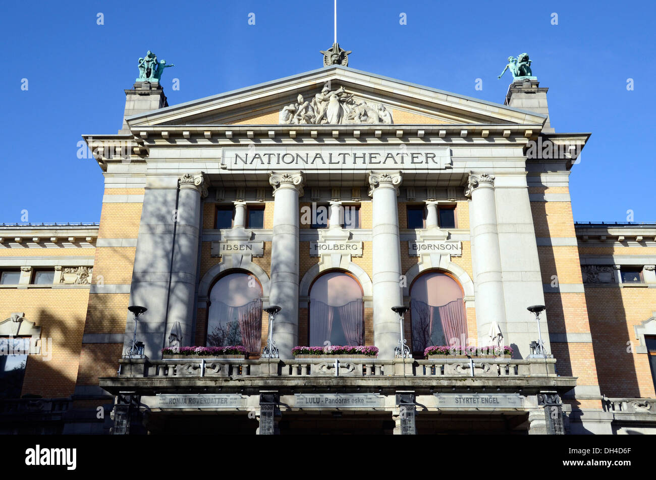 National Theater building home to Norwegian theater, Oslo Norway Stock ...