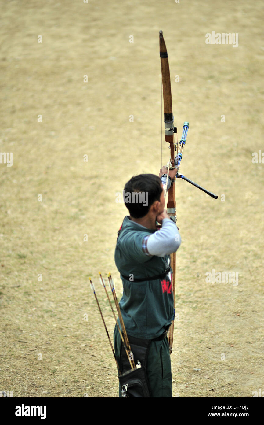 Archery at almoda uttarakhand India Asia Stock Photo - Alamy
