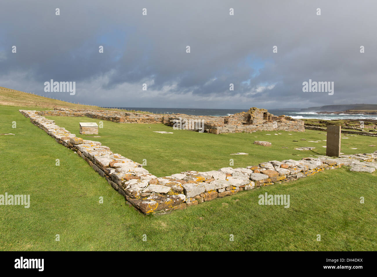 Islands of Orkney, Scotland. Picturesque view of the Burgh of Birsay ...