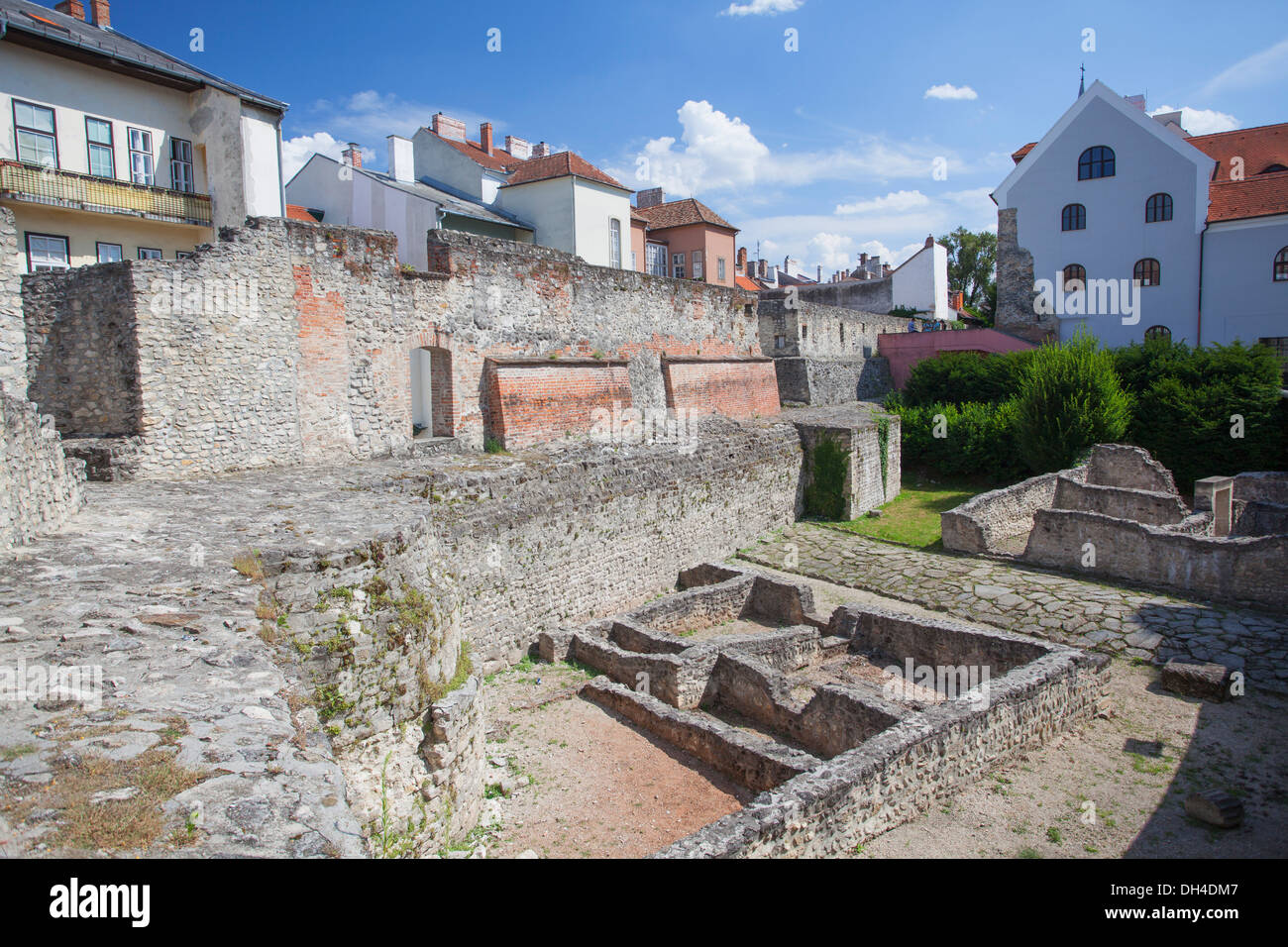 Open air Roman ruins, Sopron, Western Transdanubia, Hungary Stock Photo ...