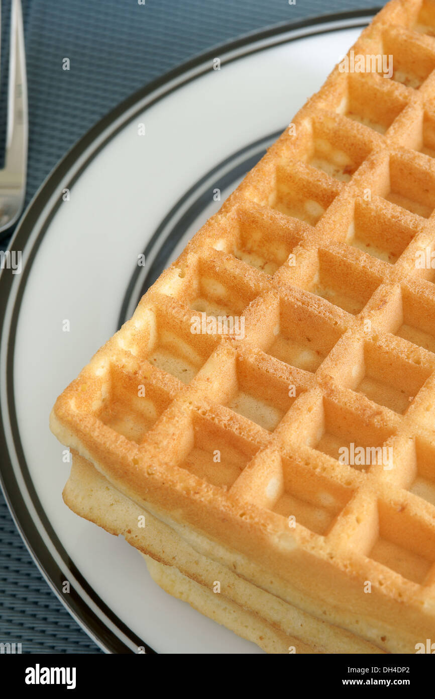 Stack of plain waffles Stock Photo - Alamy