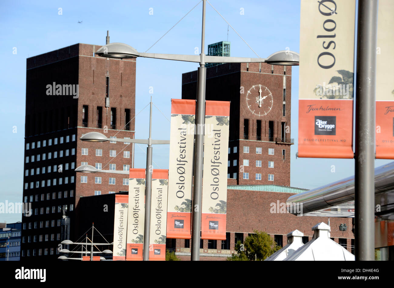Oslo City Hall City Centre Norway Stock Photo - Alamy