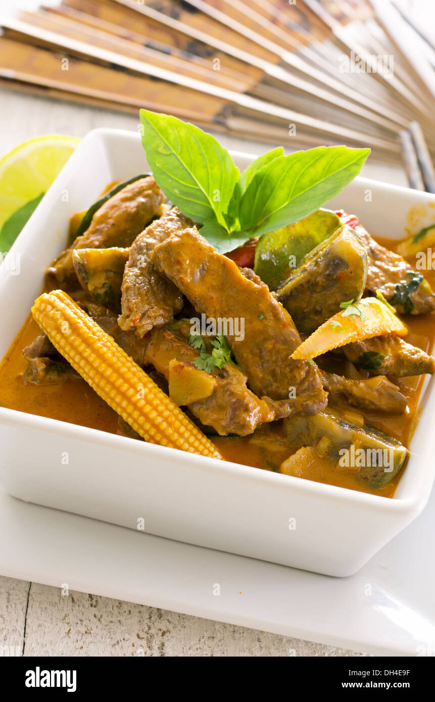 thai red curry with beef Stock Photo - Alamy