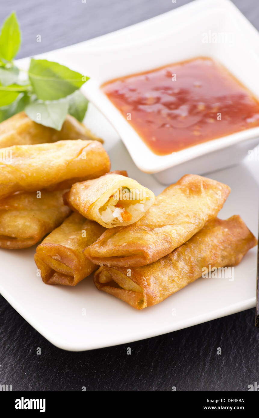 Rice Noodle Spring Rolls High Resolution Stock Photography and Images ...