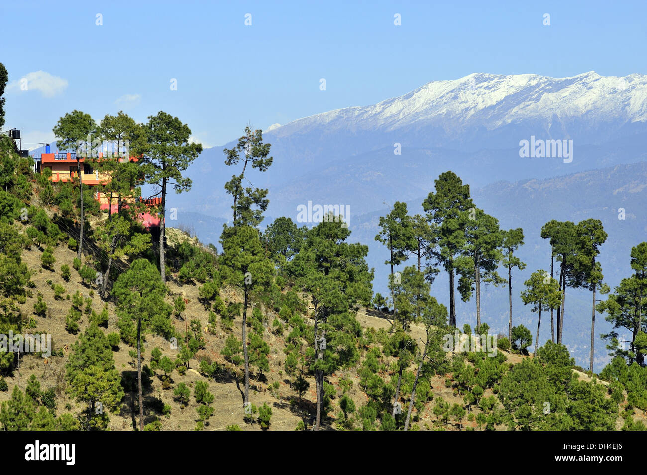Landscape of himalayan peaks uttarakhand India Asia Stock Photo - Alamy