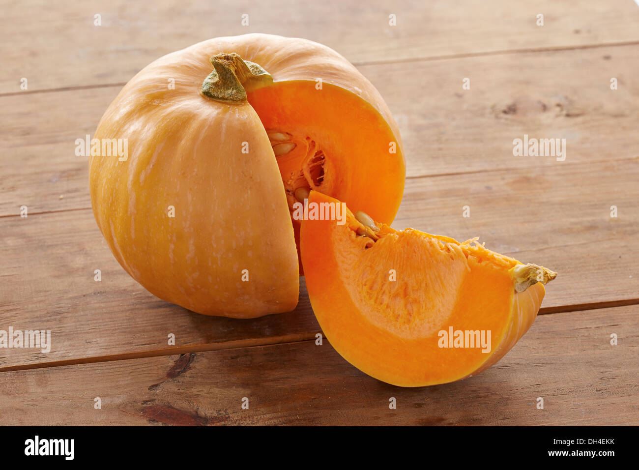 Fresh pumpkin cut open hi-res stock photography and images - Alamy