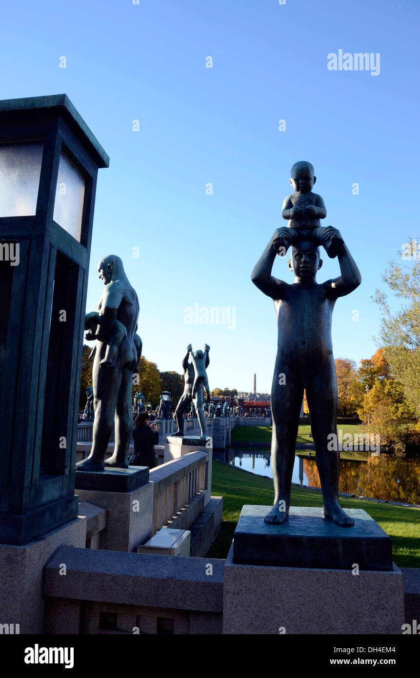 Vigeland Sculpture Park in Oslo featuring the bronze and granite ...