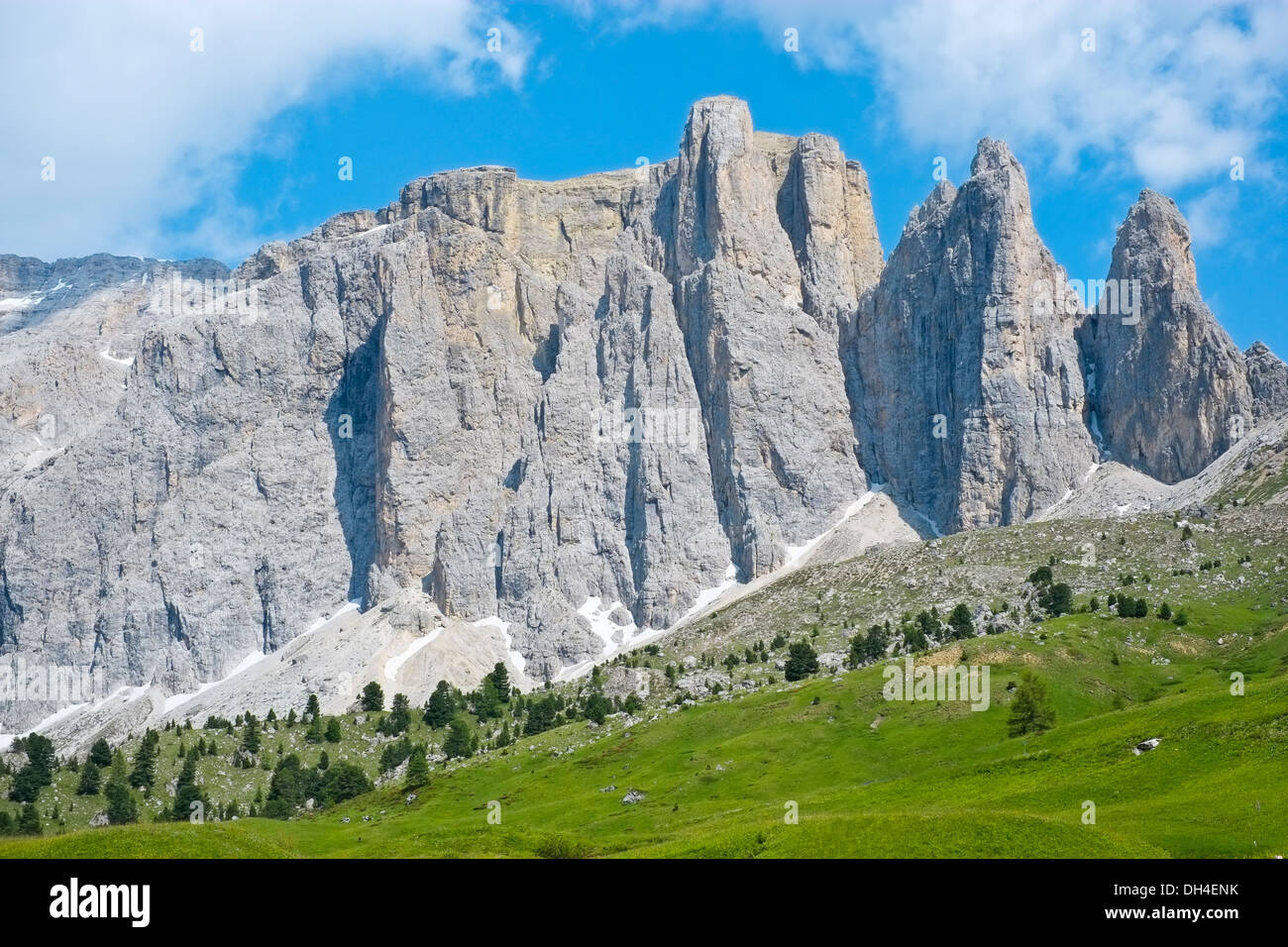 Sella mountain range from Sella pass, Dolomites, Italy Stock Photo - Alamy