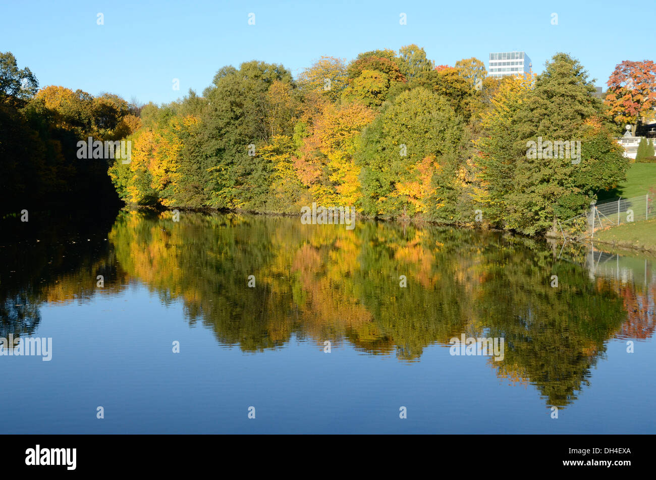 Autumn colours on trees in Frogner Park, home to Vigeland Sculpture ...