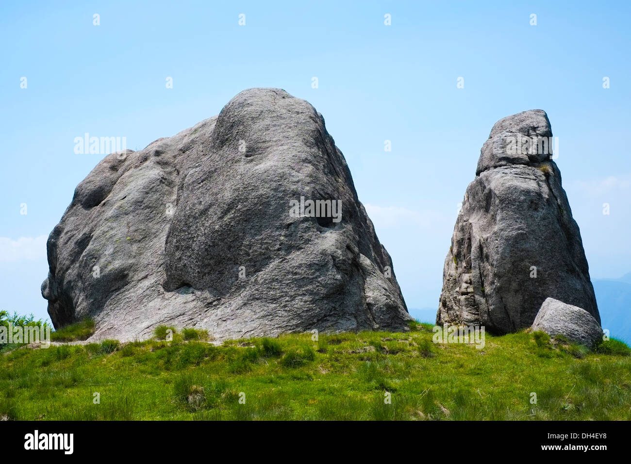 Rock formation in Mottarone mountain, Piedmont, Italy Stock Photo - Alamy