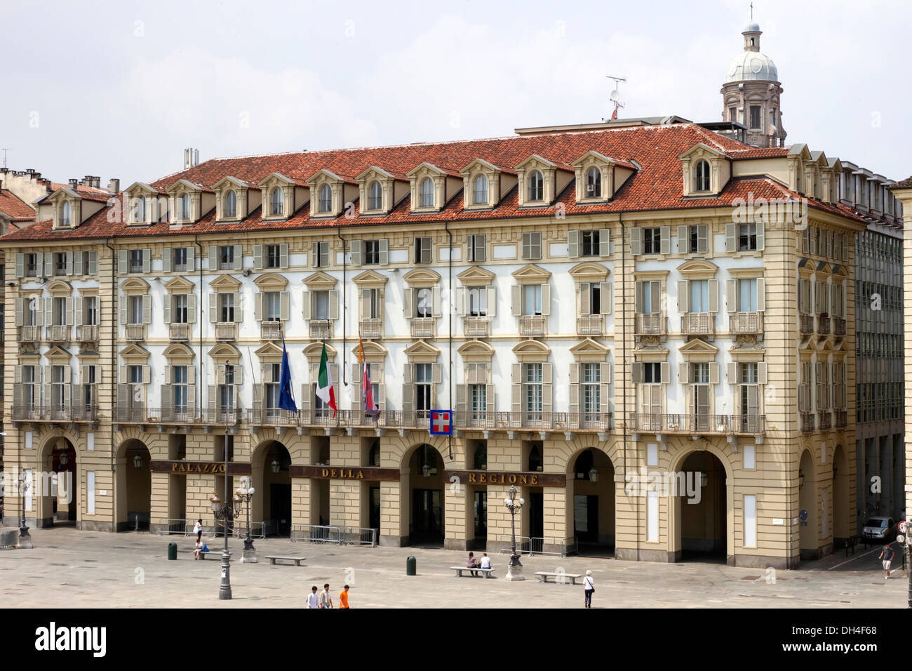 A shot of Palazzo della Regione, Torino, Italy which was taken from ...