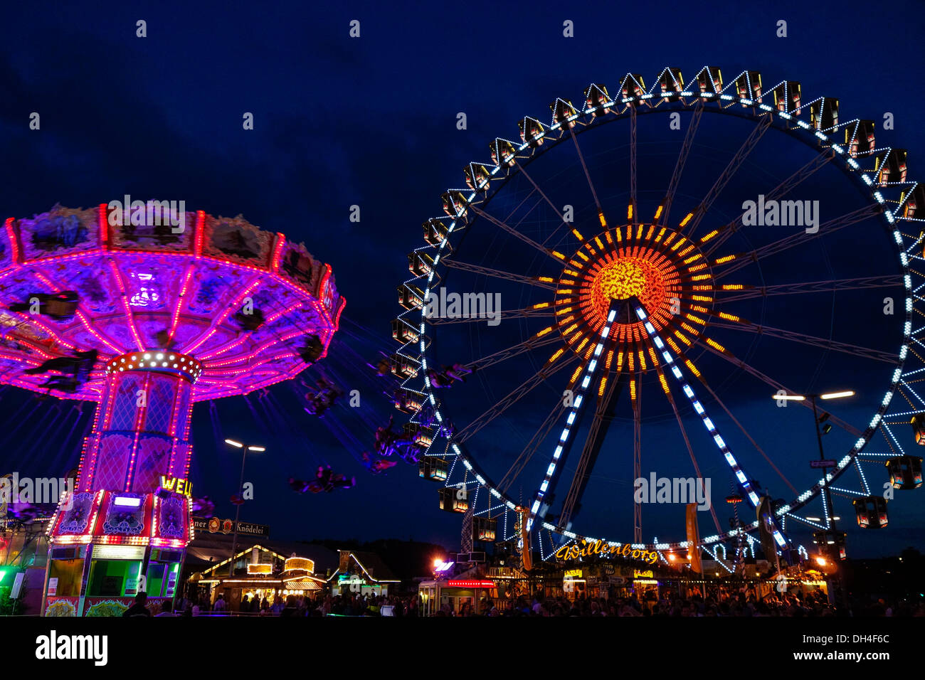 Fun at the Munich beer festival Oktoberfest, Bavaria Germany Stock ...