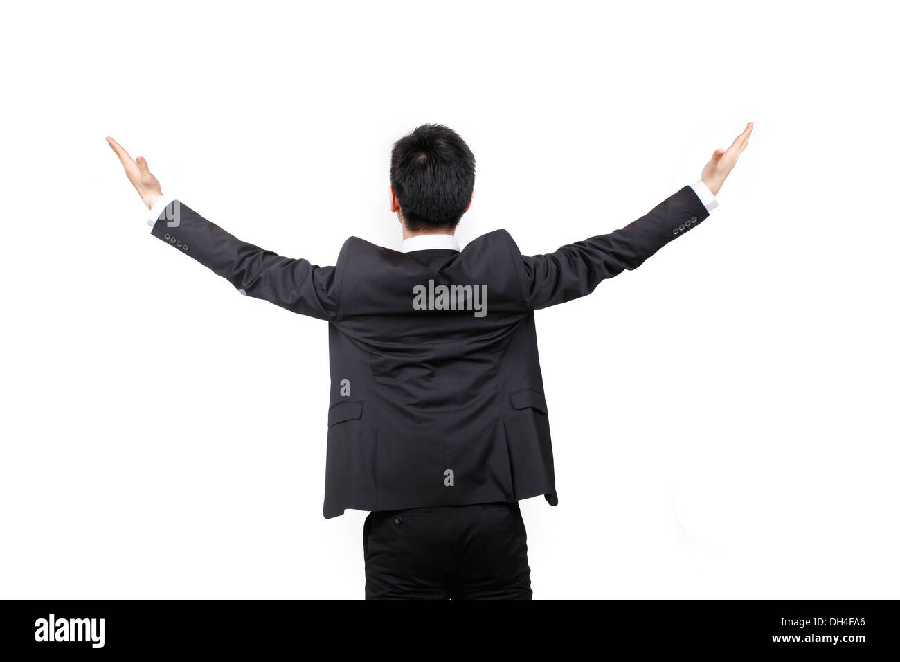 Turning his back on business Stock Photo - Alamy