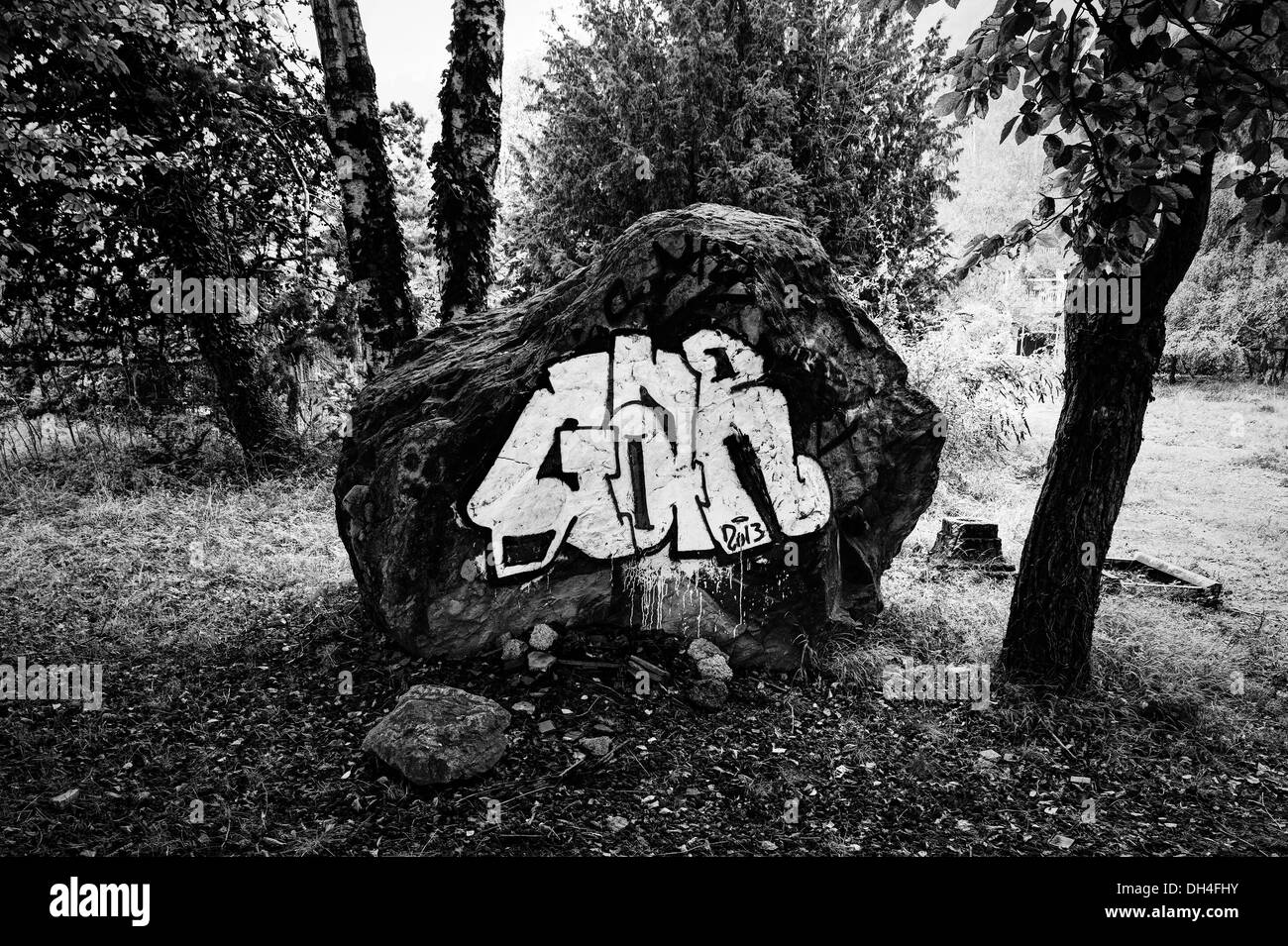 Rock art Black and White Stock Photos & Images - Alamy