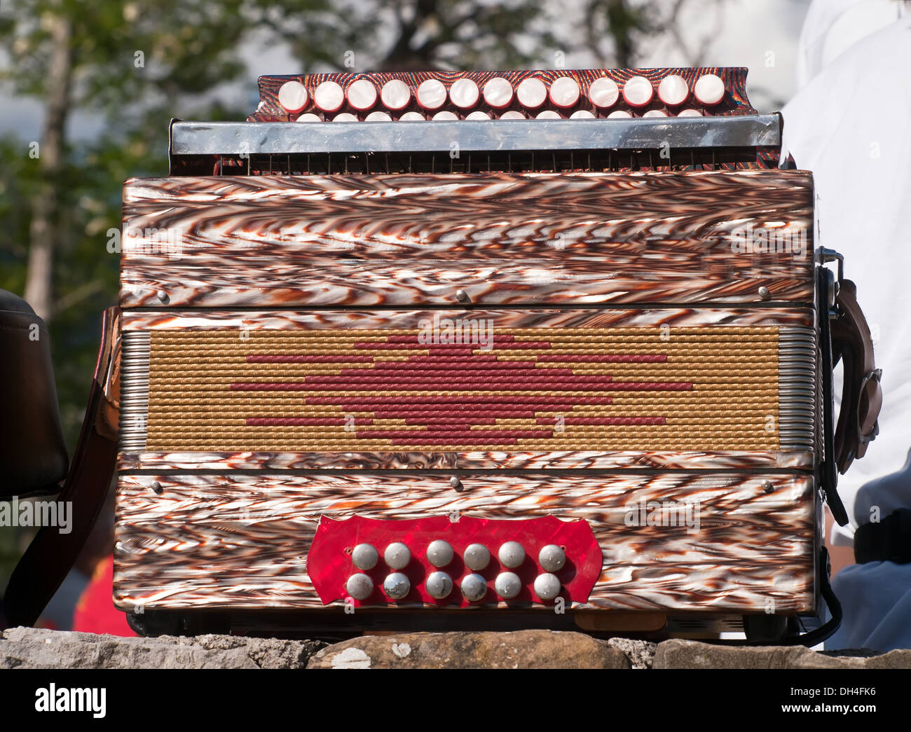 colorful accordion ready for play Stock Photo - Alamy