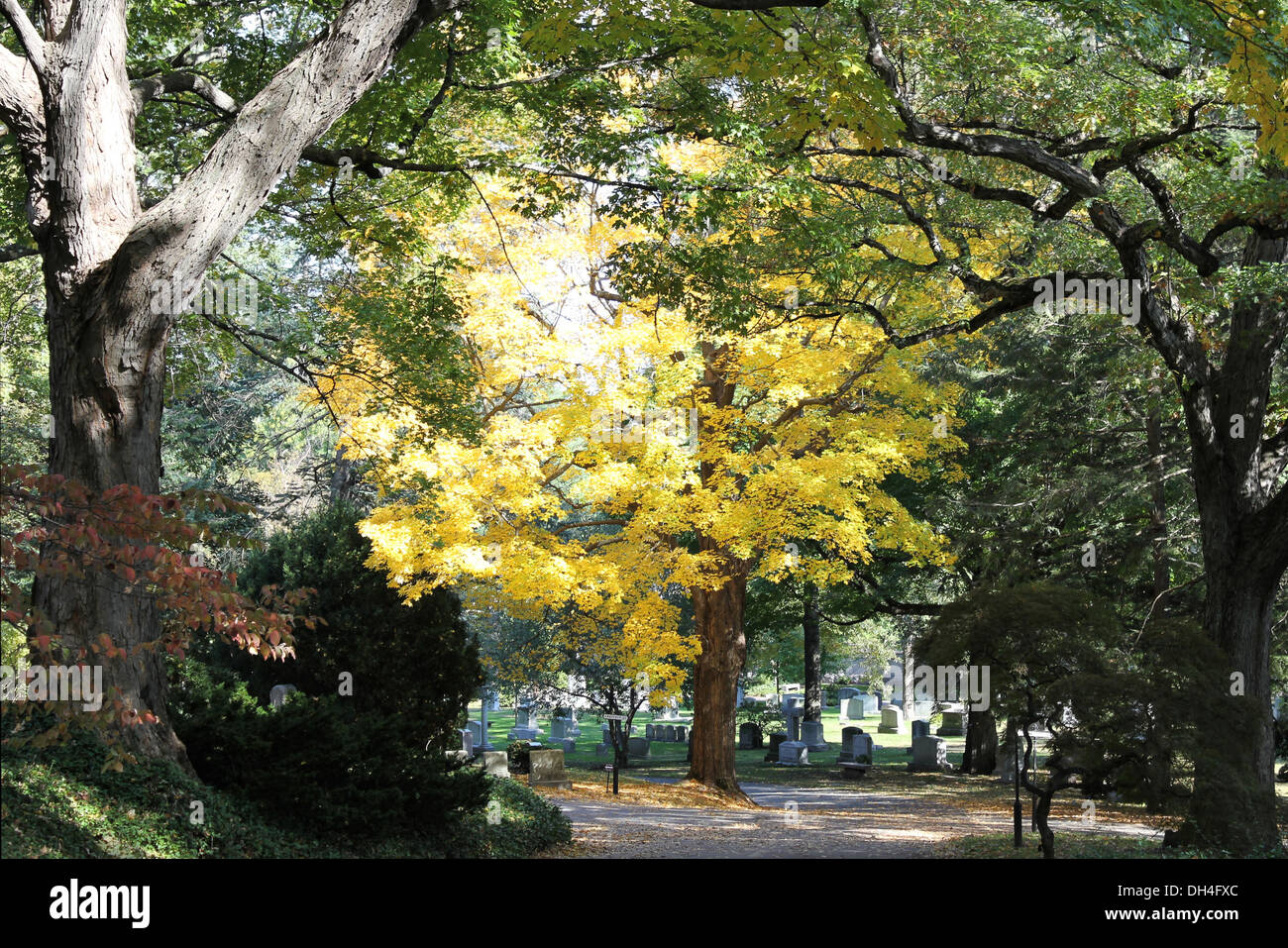 Massachusetts autumn cemetery hi-res stock photography and images - Alamy