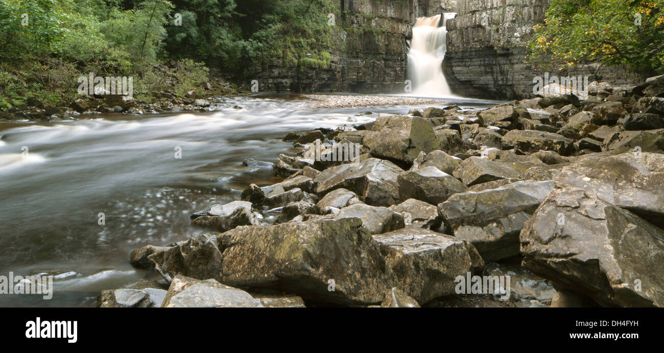 High Force waterfall on the River Tees near Middleton-in-Teesdale ...