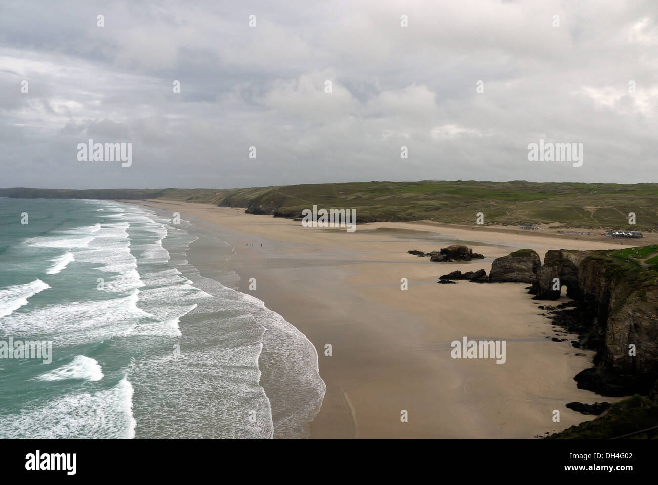 Perranporth beach, Perranporth, Cornwall, England, UK Stock Photo - Alamy