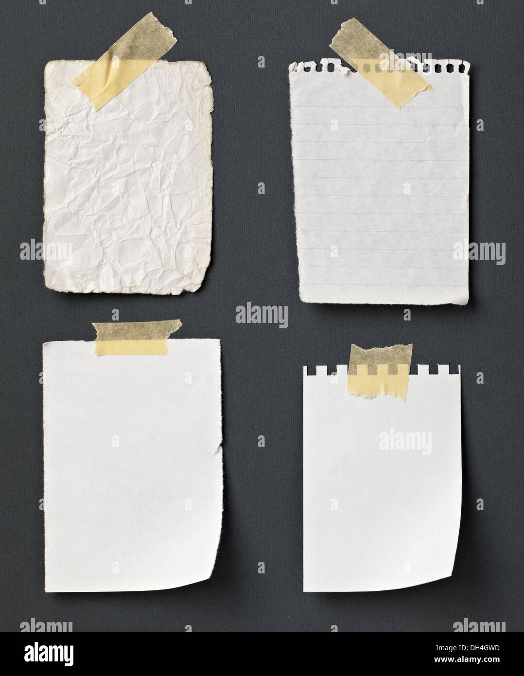 note paper with adhesive tape Stock Photo - Alamy