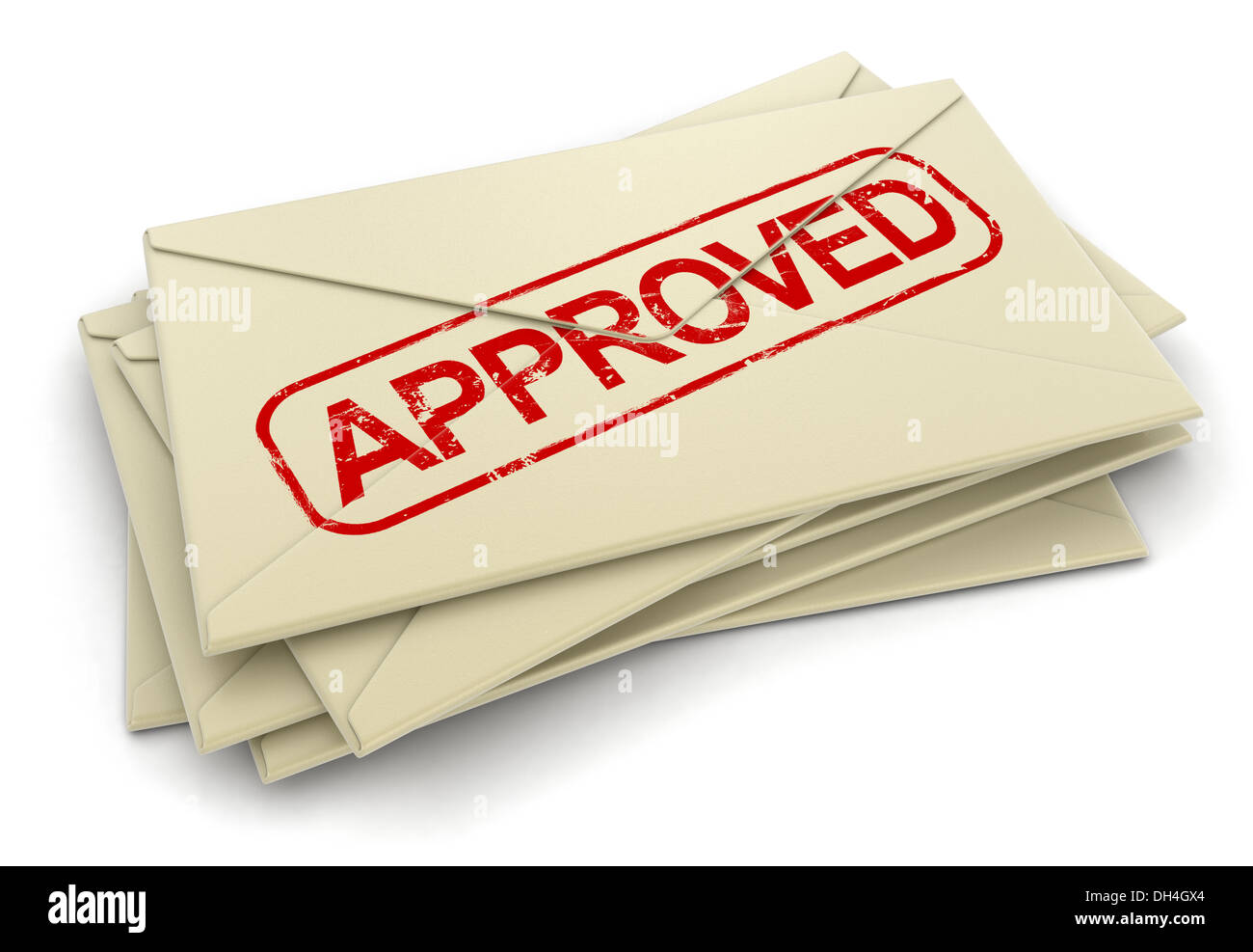 Approved letters (clipping path included Stock Photo - Alamy
