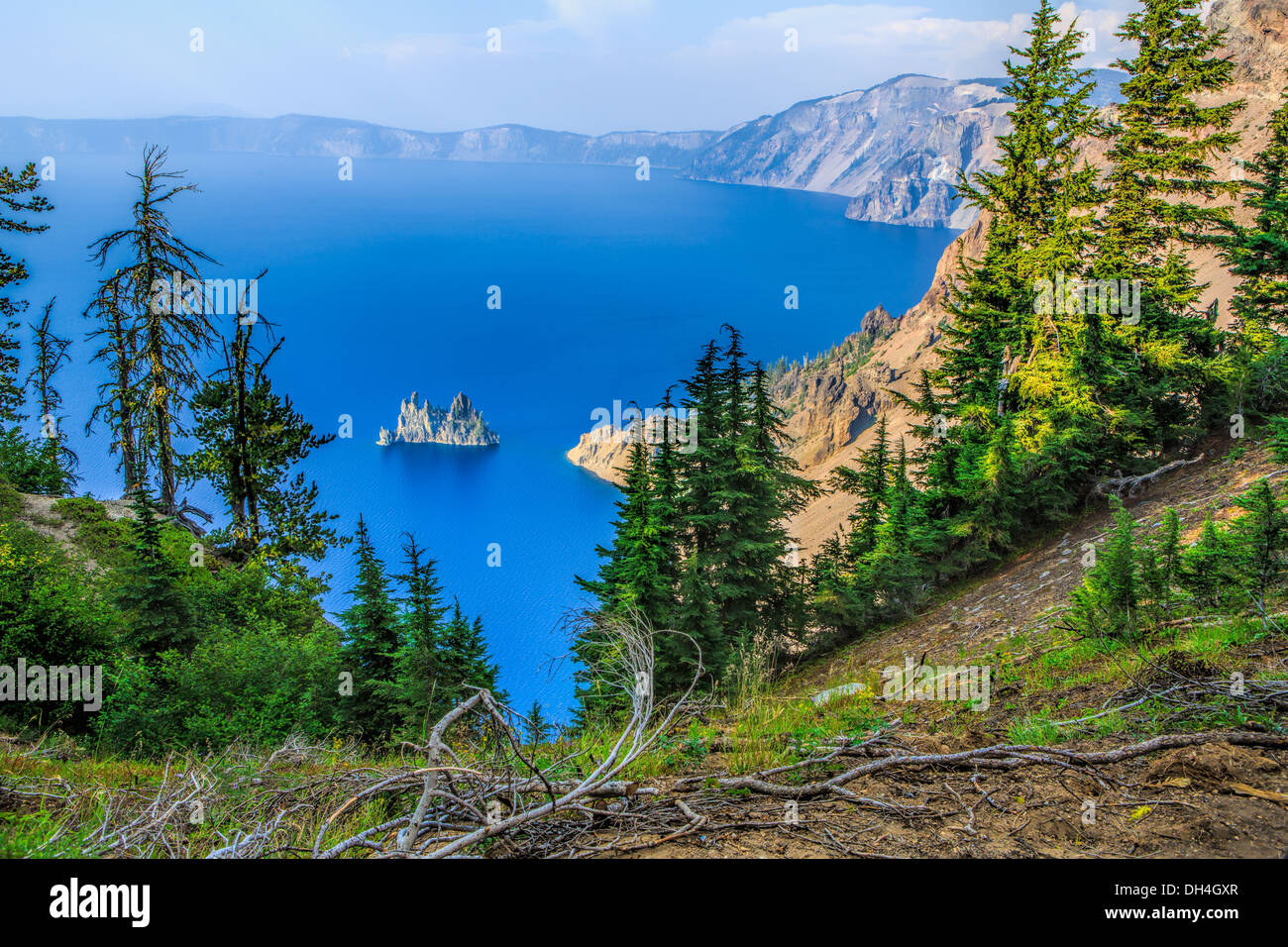 Paradise Island in Crater Lake National Park, Oregon Stock Photo - Alamy