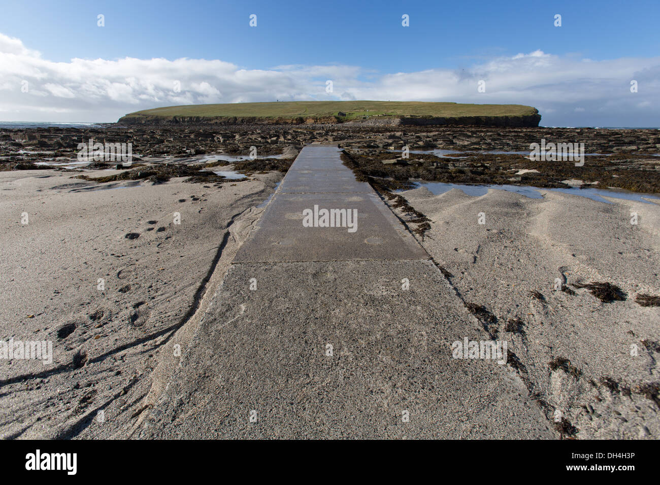 Islands of Orkney, Scotland. The causeway leading from Orkney’s ...