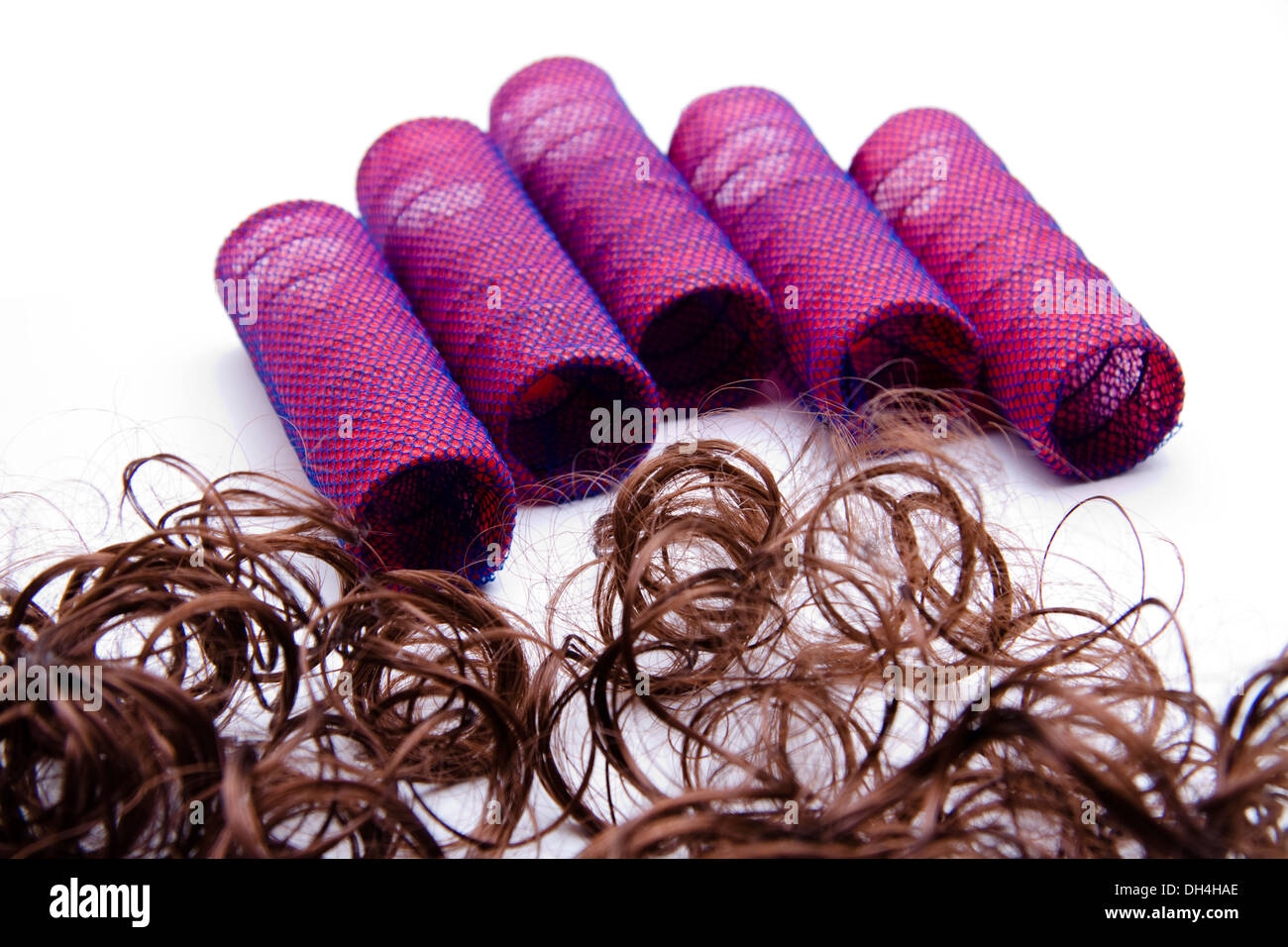 Locks roller with hair locks Stock Photo - Alamy