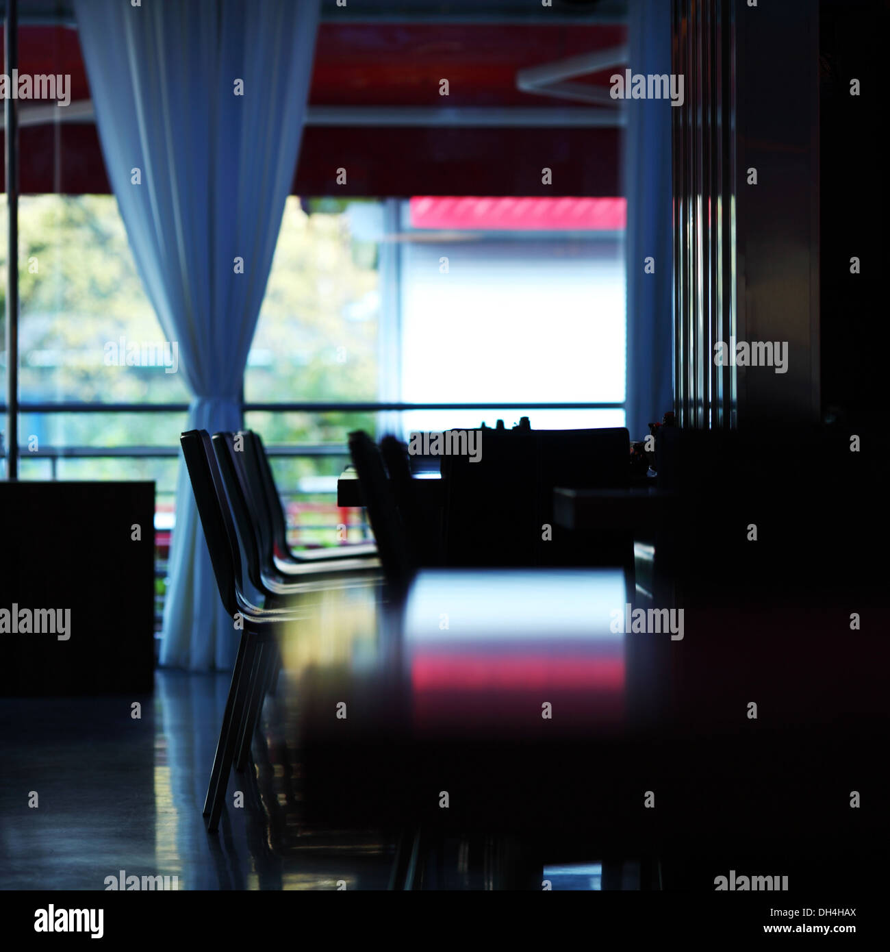 dark cafe interior close up Stock Photo - Alamy