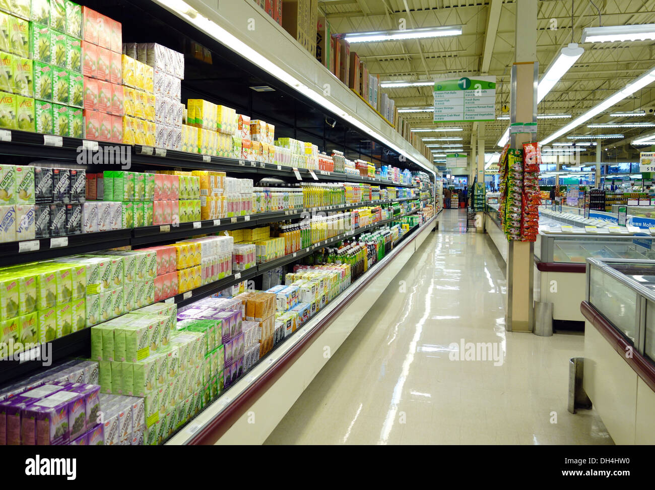 Supermarket aisle in Toronto, Canada Stock Photo - Alamy