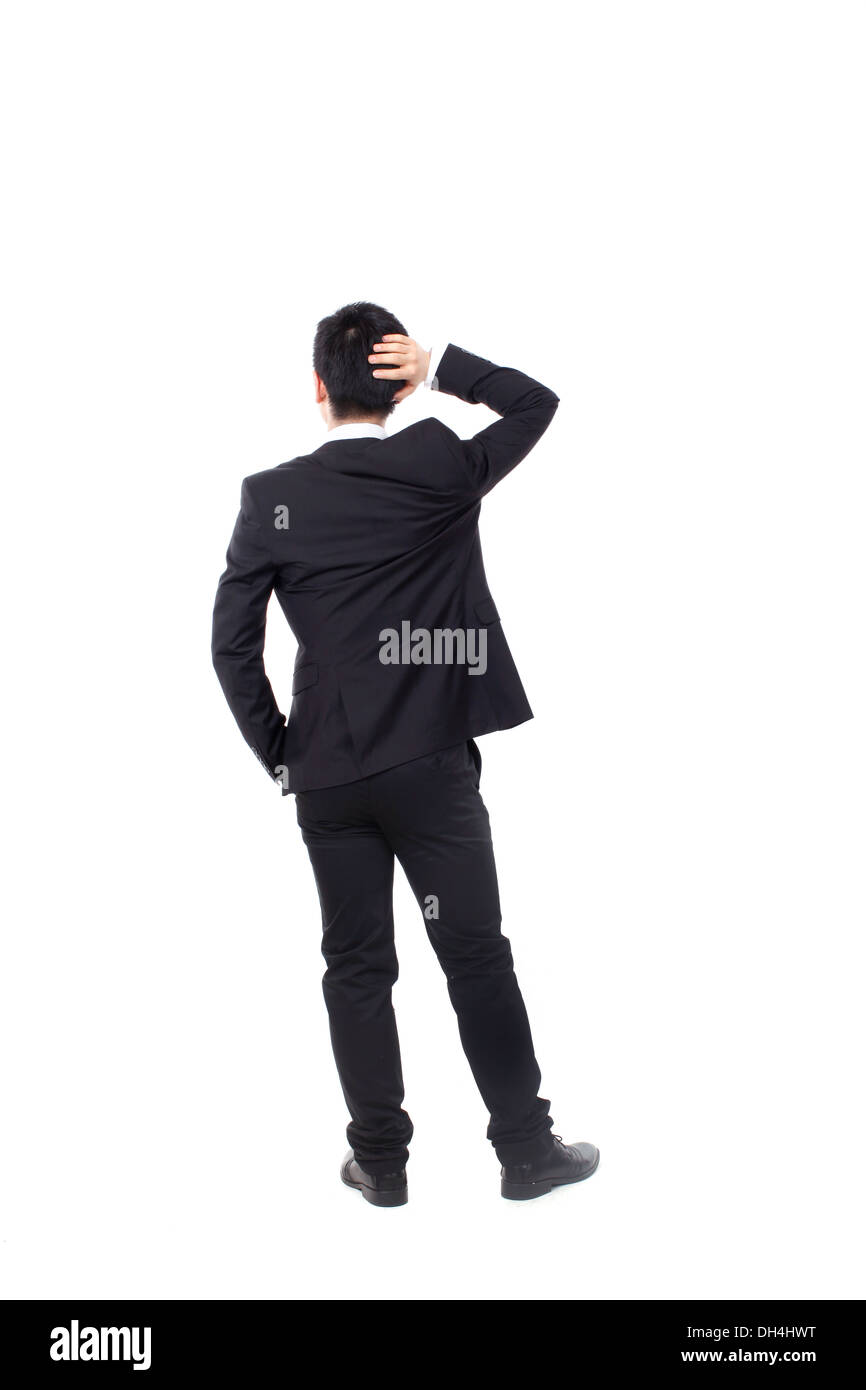 Turning his back on business Stock Photo - Alamy