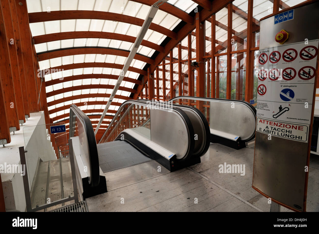 Italy, Basilicata, Potenza, the new system of escalators and elevators ...